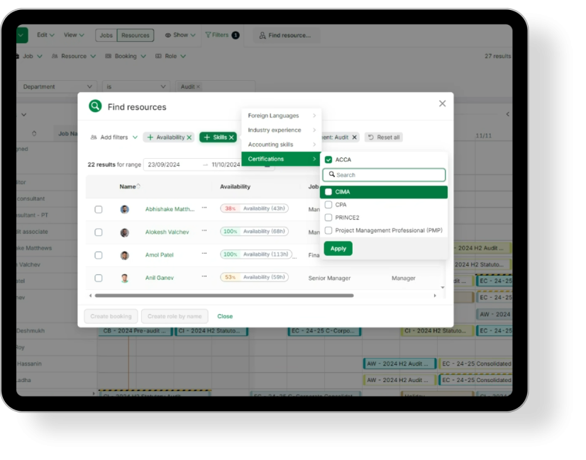Resource Management, Planning & Scheduling Software
